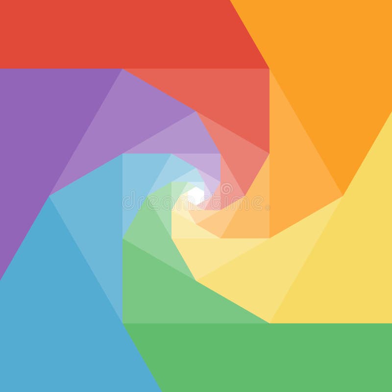 Colorful Rumpled Geometric Swirl Background Design Stock Vector ...