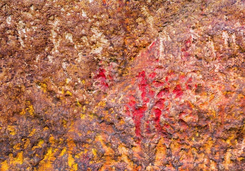 Colorful Rust Pattern on Old Iron. Stock Image - Image of metal, color ...