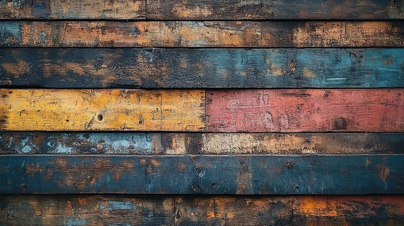 Colorful Rustic Wood Planks Background Texture Stock Illustration ...