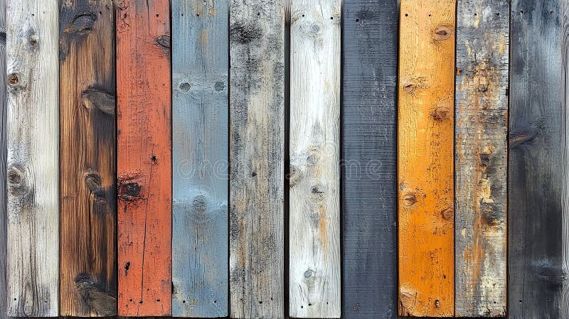 Colorful Rustic Wooden Planks Background Texture Stock Illustration ...