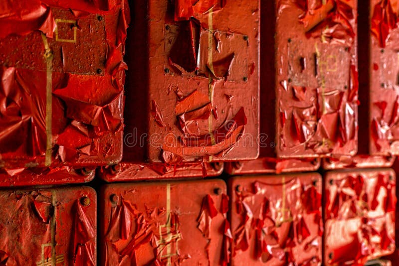 Old rusty fuse box stock photo. Image of rust, industry - 52035110