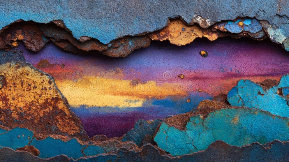 Colorful Rusty Metal Texture Abstract Background Stock Illustration ...