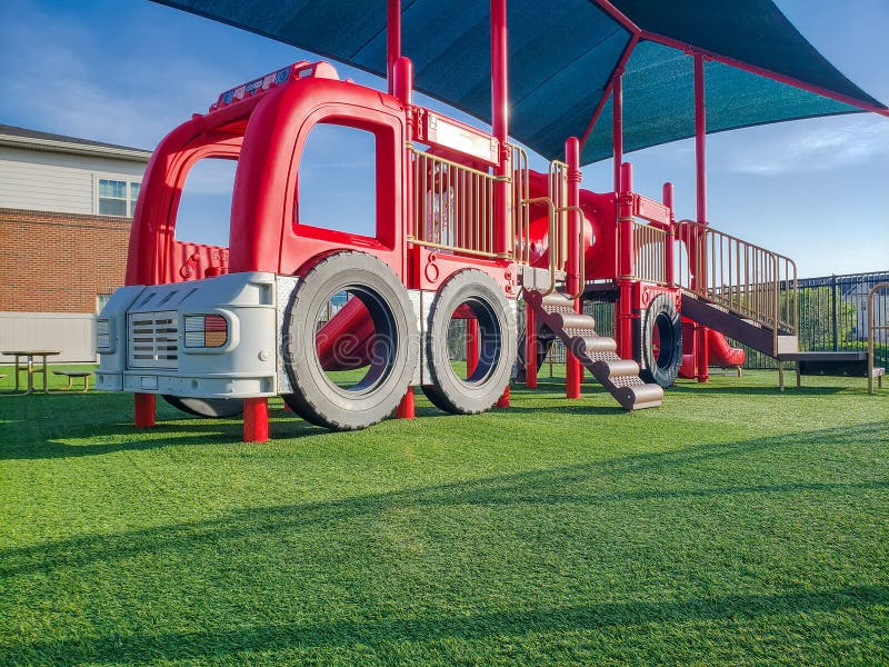 Colorful, Safe Children S Playground with Artificial Turf in the Form ...