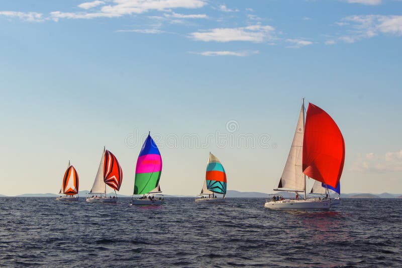 289 Sailboat Race Colorful Sails Stock Photos - Free & Royalty-Free ...