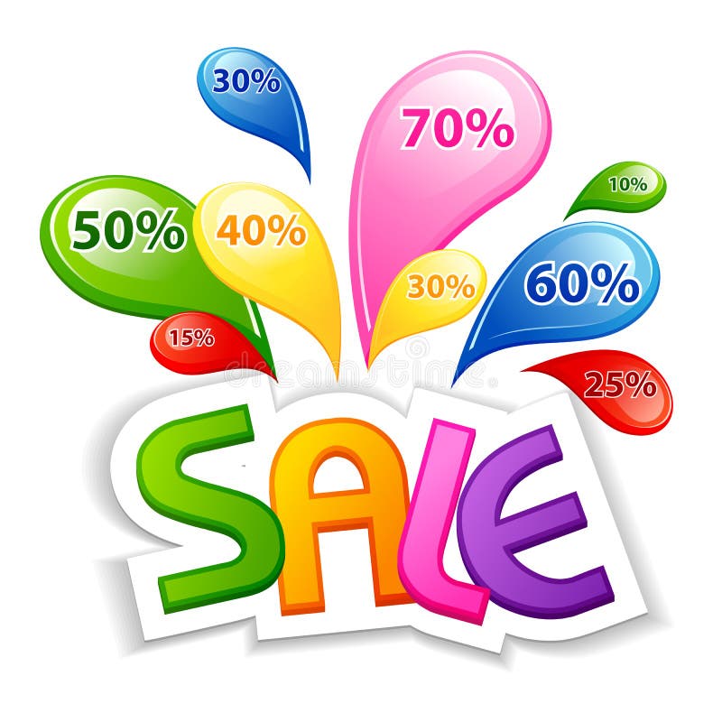 Colorful Sale stock vector. Illustration of promotional - 29634678