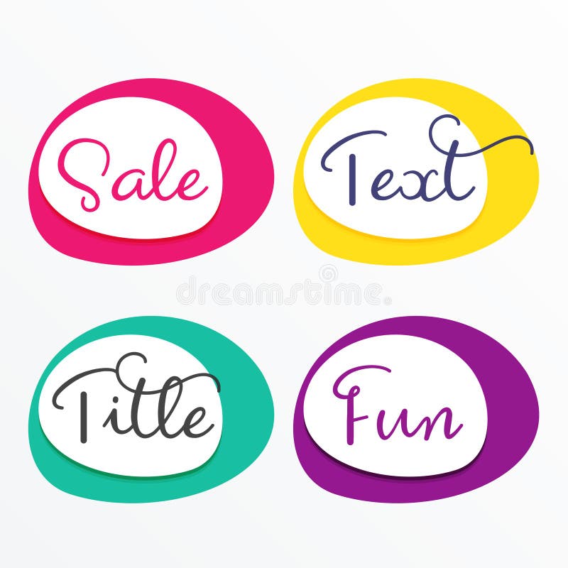Colorful Sale Frames Set Design Stock Vector - Illustration of modern ...