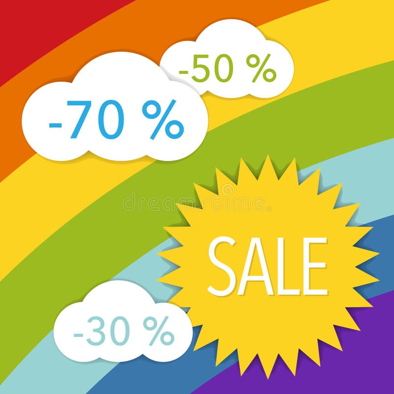 Colorful sale label stock vector. Illustration of marketing - 53968327