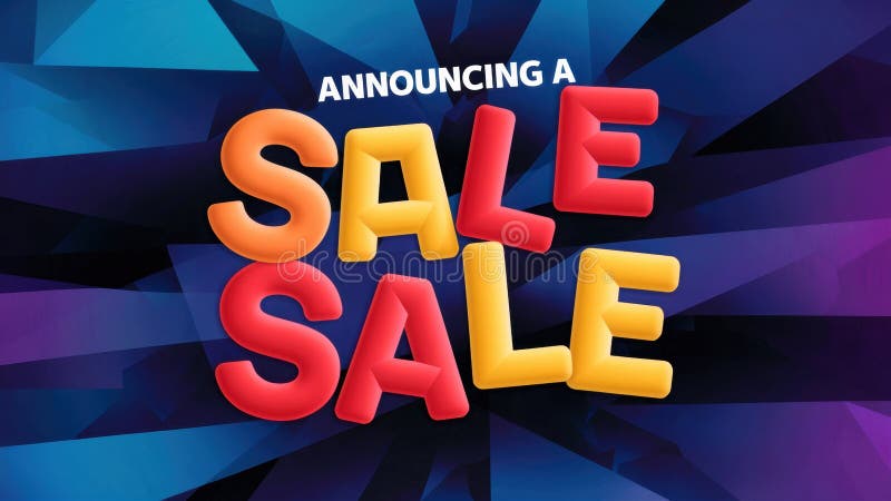 A Colorful Sale Sign with the Words Announcing a Sale, AI Stock Image ...