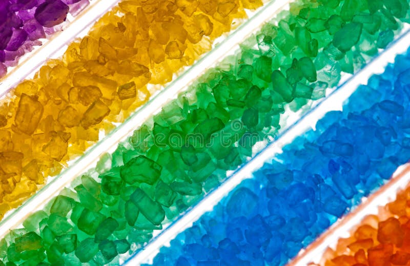 Colorful Salt Crystals in Test Tubes Stock Image - Image of flare, blue ...