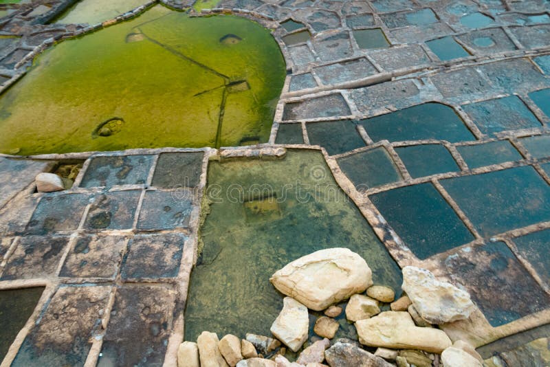 Colorful Salt Pans from Above, Malta. Stock Photo - Image of travel ...