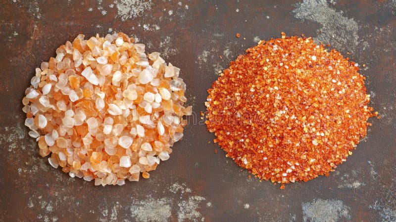 Colorful Salts on Display Showing Differences in Texture and Appearance ...