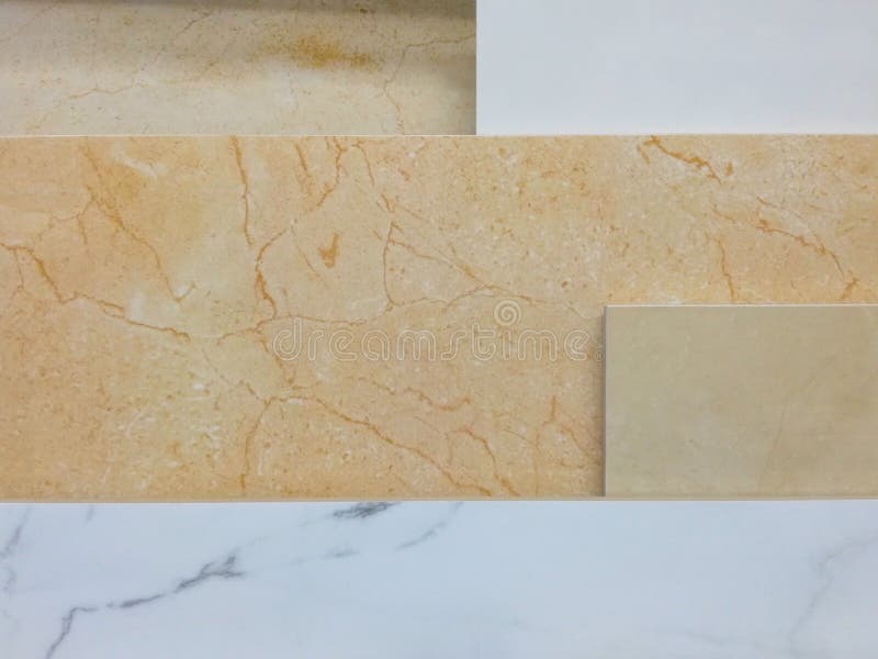 Colorful Samples of Marble and Ceramic Tiles Displayed in Shop Close Up ...