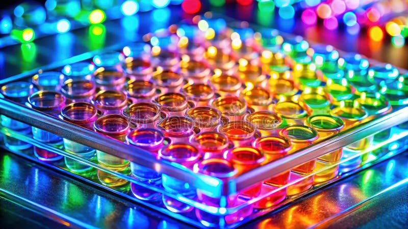 96 Well Plate with Samples for Biological Analysis. Microplate for ...