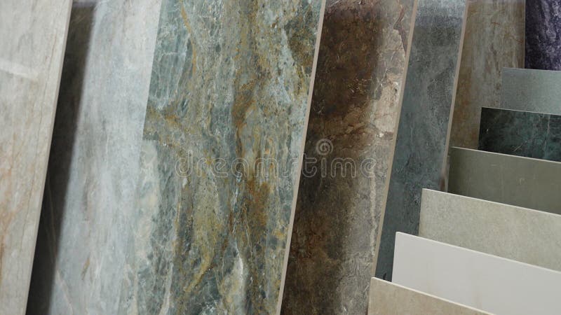 Colorful Samples of a Stone Tile in Store Stock Footage - Video of ...