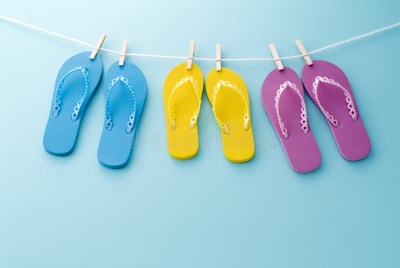 Colorful sandals stock photo. Image of elements, rope - 24127686