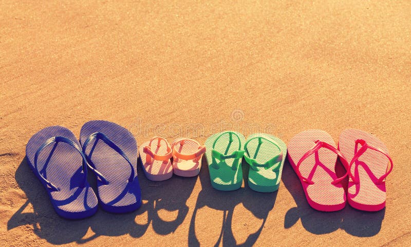 Colorful Sandals in Seamless Photo on Yellow Background.design for ...
