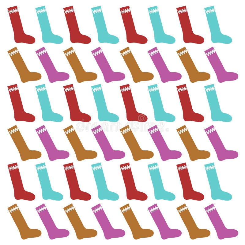 Colorful Santa Socks Retro Pattern Texture Background Stock Vector ...