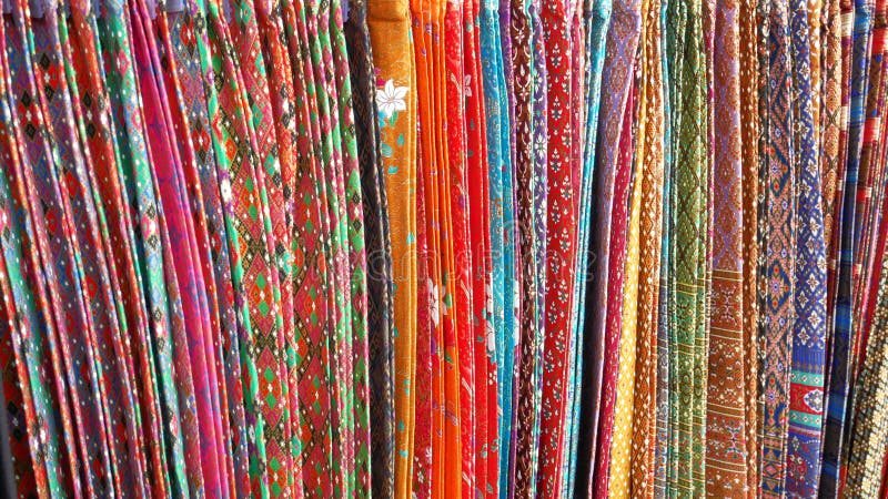 Colorful Sarongs with Assorted Patterns Stock Photo - Image of sarong ...