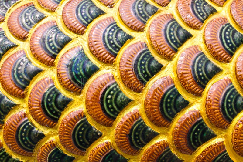 Asian Ancient Golden Giant Snake Scale Pattern Stock Image - Image of ...