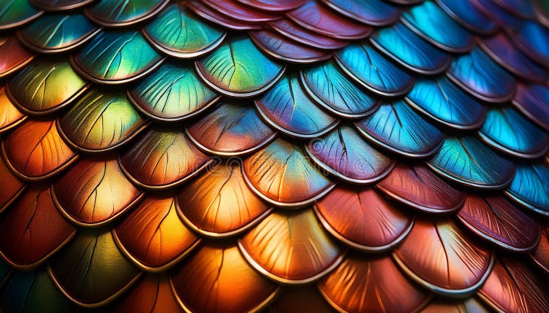 Colorful Scales Create a Stunning Mosaic on the Surface, Showcasing ...