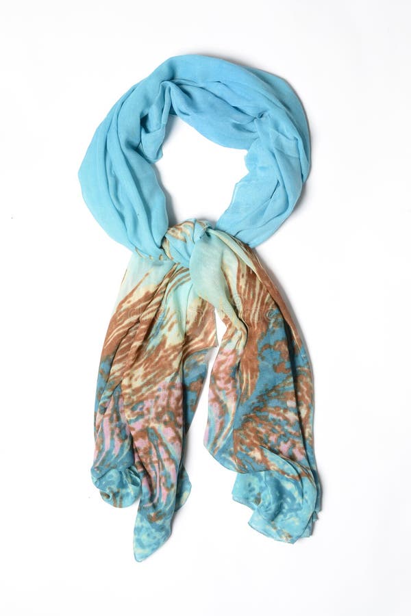 Colorful Scarf Isolated on White Stock Image - Image of garment, scarf ...