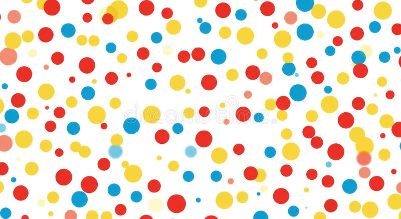 Colorful Scattered Dots Pattern on White Background Stock Illustration ...