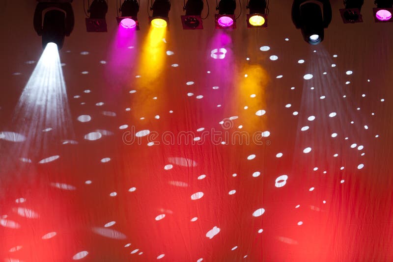 Colorful scene spotlights stock photo. Image of music - 14921424