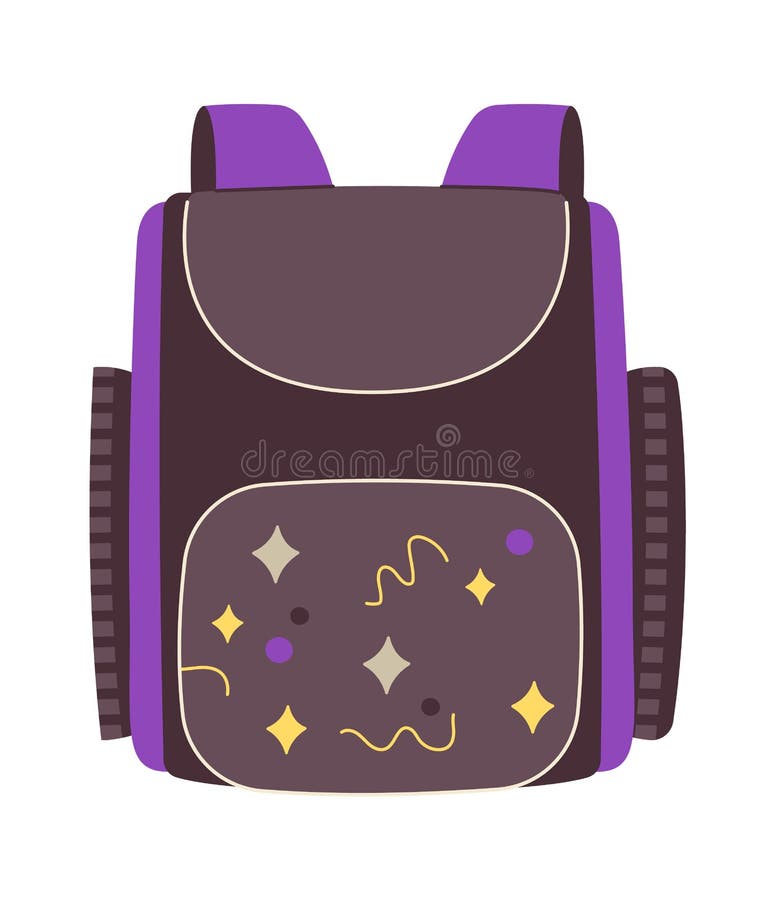 Colorful School Bag Flat Icon Trendy Backpack for Children Stock Vector ...