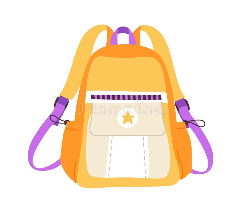 Colorful School Bag Flat Icon Trendy Backpack for Children Stock Vector ...