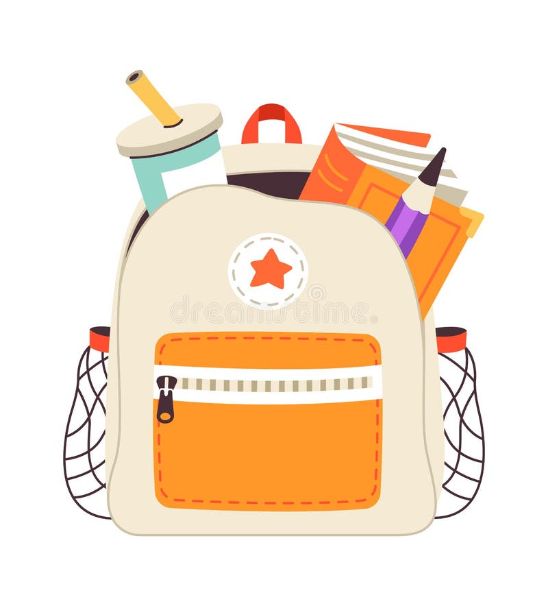 Colorful School Bag Flat Icon Trendy Backpack for Children Stock Vector ...
