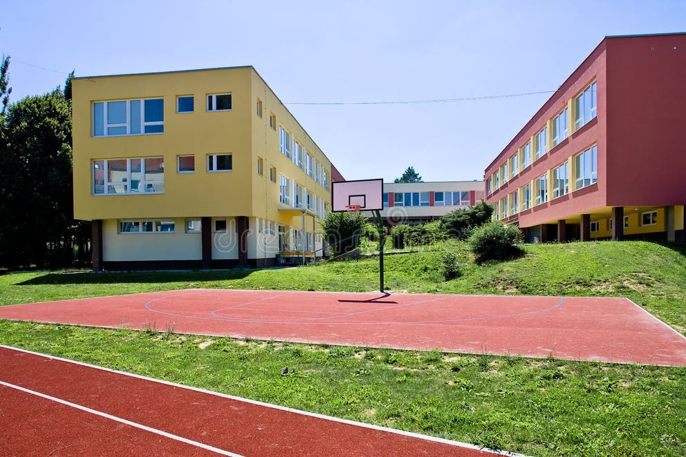 Colorful school building stock image. Image of architect - 26682105