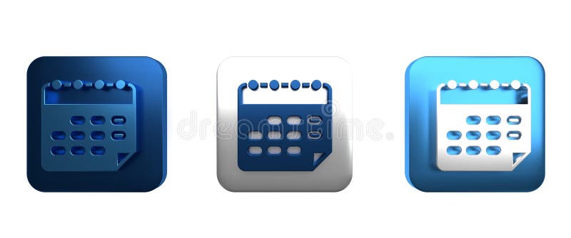 Colorful School Timetable Icon Isolated on White Background. Square ...