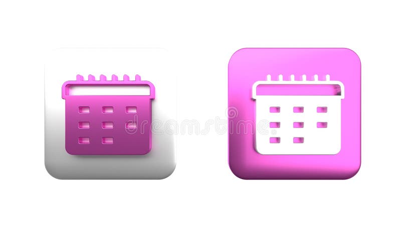 Colorful School Timetable Icon Isolated on White Background. Square ...