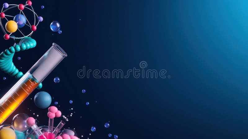 Colorful Science Club Design Featuring Test Tubes and Molecular ...