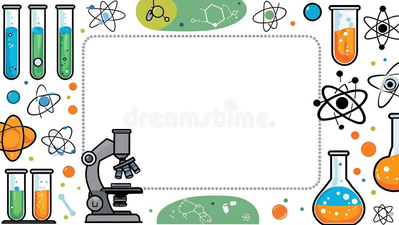 Colorful Science-Themed Invitation Template with Hand-Drawn Background ...