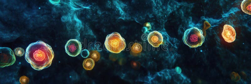 Vibrant Representation of Magnified Viruses Showcasing Intricate ...