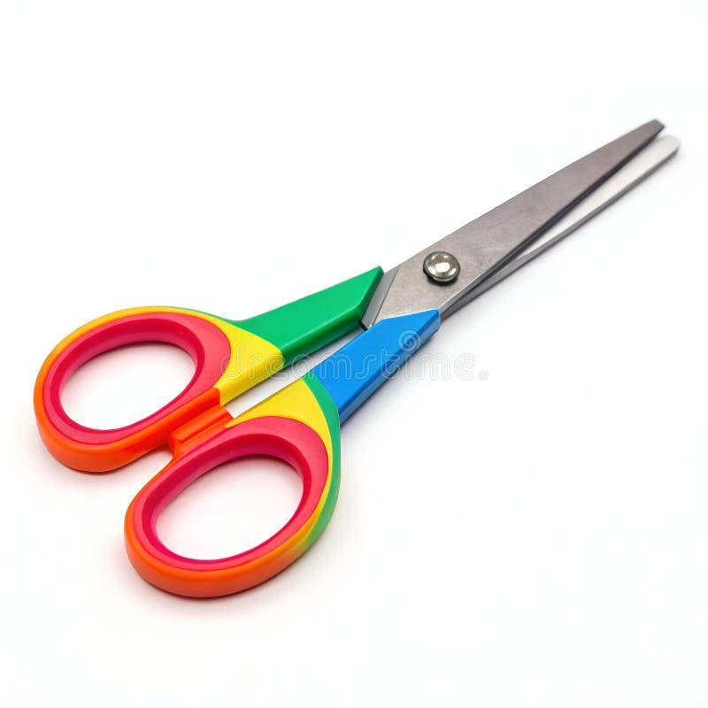 Colorful Scissors Isolated on White Background Stock Illustration ...