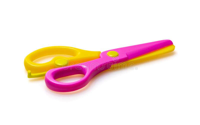 Colorful Scissors on White Background Stock Photo - Image of blade ...