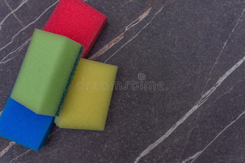 Colorful scouring pads stock image. Image of kitchen - 287515033