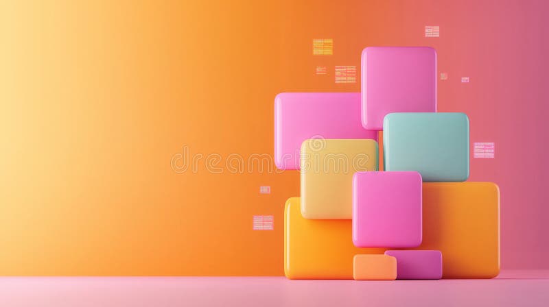 Colorful Screens for Productive Coding Stock Photo - Image of ...