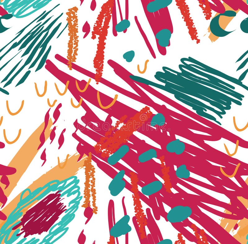 Colorful Scribbles with Dots Stock Vector - Illustration of backdrop ...
