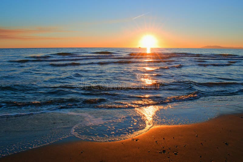 Beautiful Sunset Above Typical Water Bungalows on the Beach - Waigeo ...