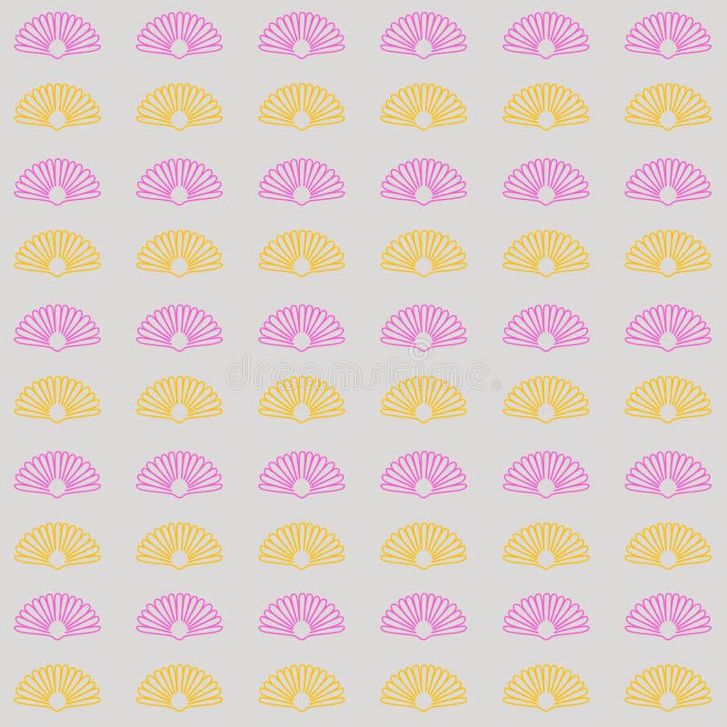 Colorful Sea Shells Pattern Texture Wallart Stock Vector - Illustration ...