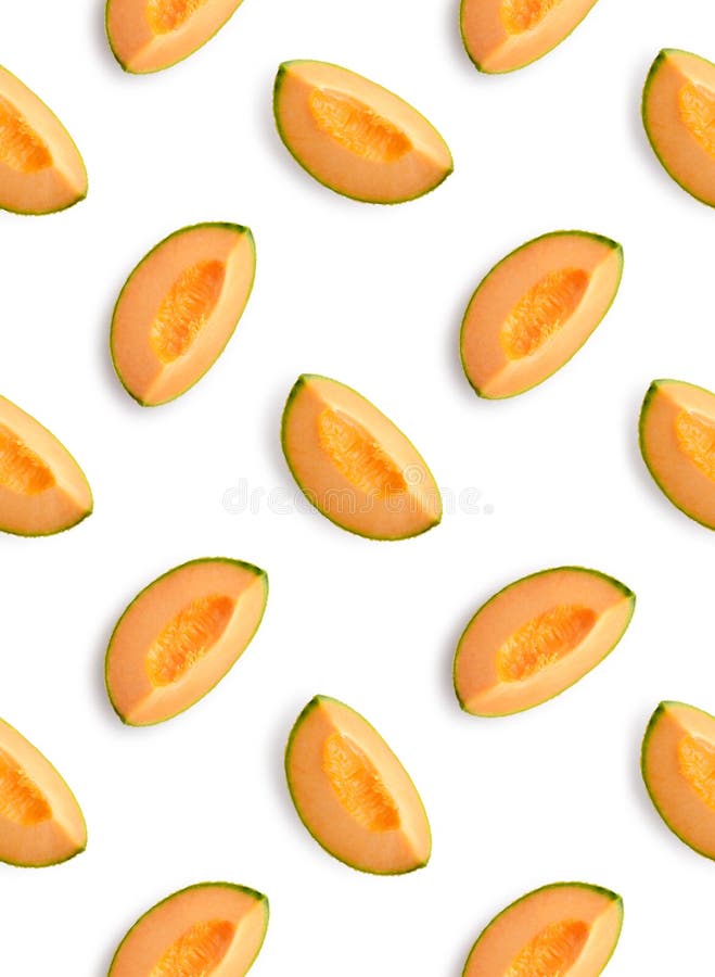 Colorful Fruit Pattern of Melon Slices Stock Photo - Image of view ...
