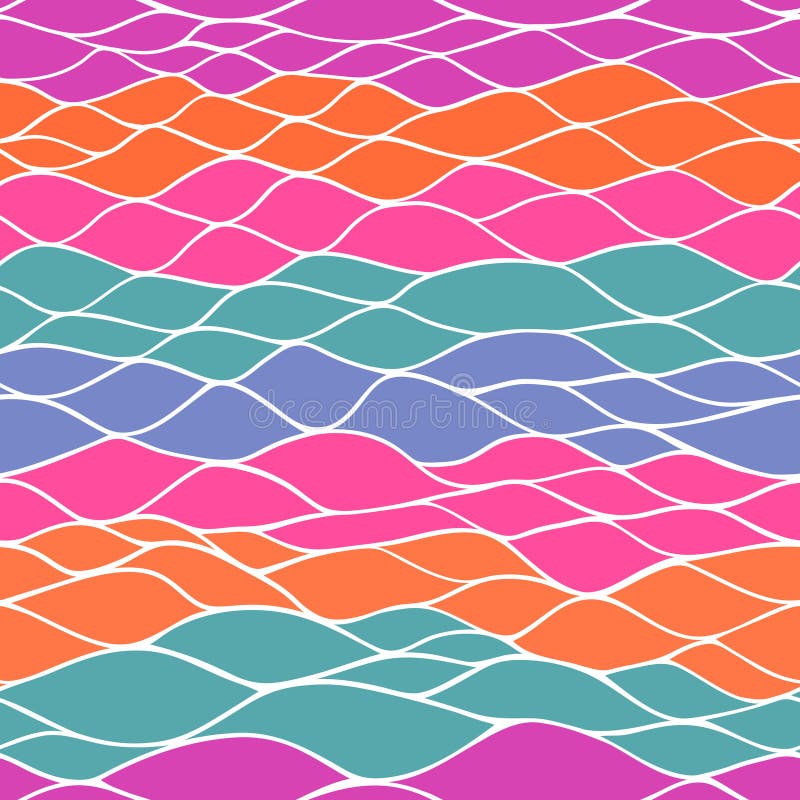 Colorful Seamless Abstract Hand-drawn Pattern, Waves Background Stock ... Colorful Seamless Abstract Hand-drawn Pattern, Waves Background Stock ...