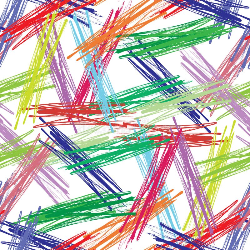 Colorful Seamless Background of Colorful Brushes Stock Vector ...