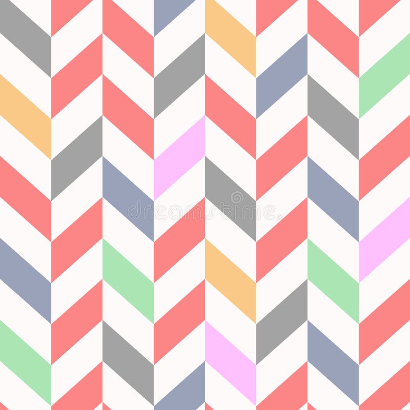 Colorful Seamless Chevron Pattern, Beautiful Vector Illustration Stock ...
