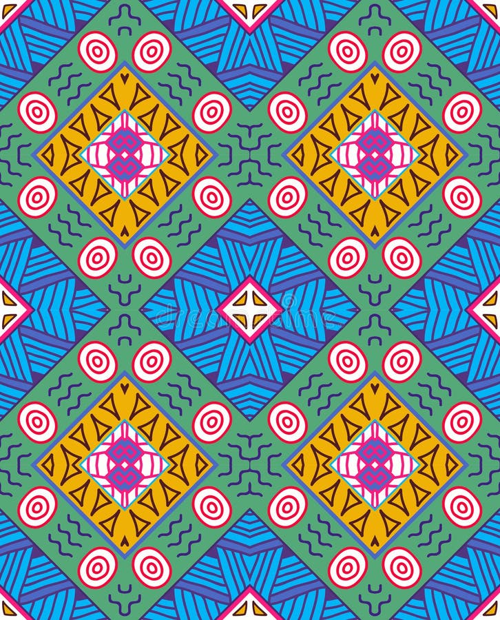 Colorful Seamless Ethnic Pattern Stock Vector - Illustration of ...