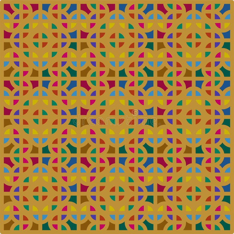 Colorful Seamless Geometric Pattern with Quarter Circle , Abstract ...