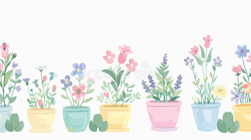 Cute Seamless Horizontal Border Frame Stock Illustrations – 1,659 Cute ...